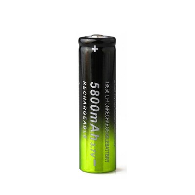 3.7V 5800mAh 18650 Lithium Batteries Rechargeable Green+bla