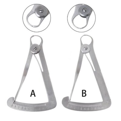 2 Styles 0-10mm Dental Gauge Caliper Dentist Tools Dental Ca