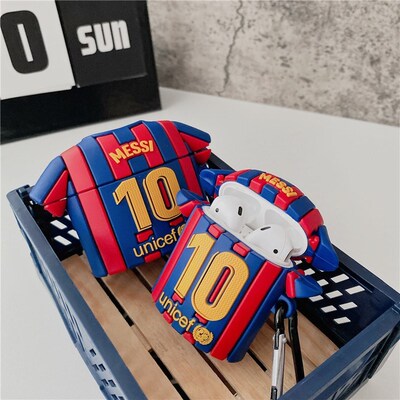 3D football jersey soft silicone cover, suitable for AirPod