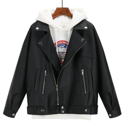 2021 New Arrival Women Autumn Winter Leather Jacket Oversize