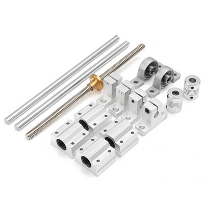 15Pcs 200Mm Optical Axis Guide Bearing Housings Aluminum Rai
