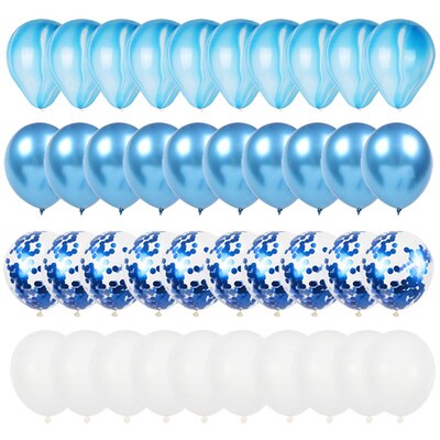 40pcs Agate balloon Latex metal ballons set Girl boy birthd