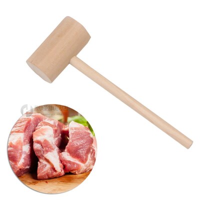 12pcs Solid Wood Mini Hammers Hitting Hammer Cake Mallet Kid