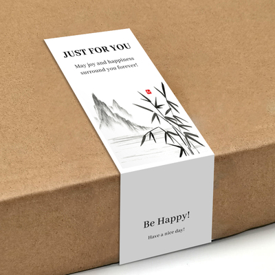 gytz7475新中式风高级感森系极ins简约通用超大不干胶贴纸封口贴