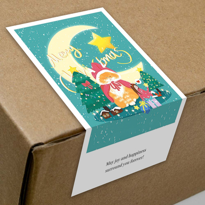 gytz3813跨境圣诞节通用迷你超大不干胶贴纸定制封口贴空白可手写