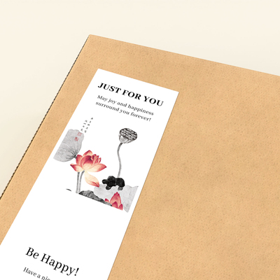 gytz6459中式古风水墨工笔传统绘画通用超大不干胶贴纸定制封口贴