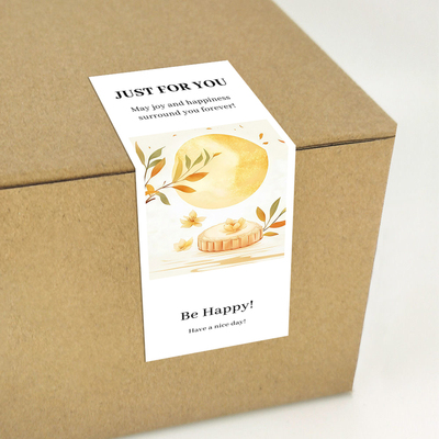 gytz2901中秋通用迷你超大不干胶贴纸定制封口贴空白可手写包装贴