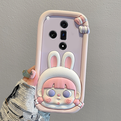 适用oppofindx8s+手机壳findx7ultra卡通x6pro立体k13turbo兔子k12s女孩k11糖果k10可爱k9趣味k5十创意硅胶软