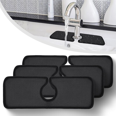 Faucet Wraparound Splash Catcher Absorbent Mat Dish Drying P