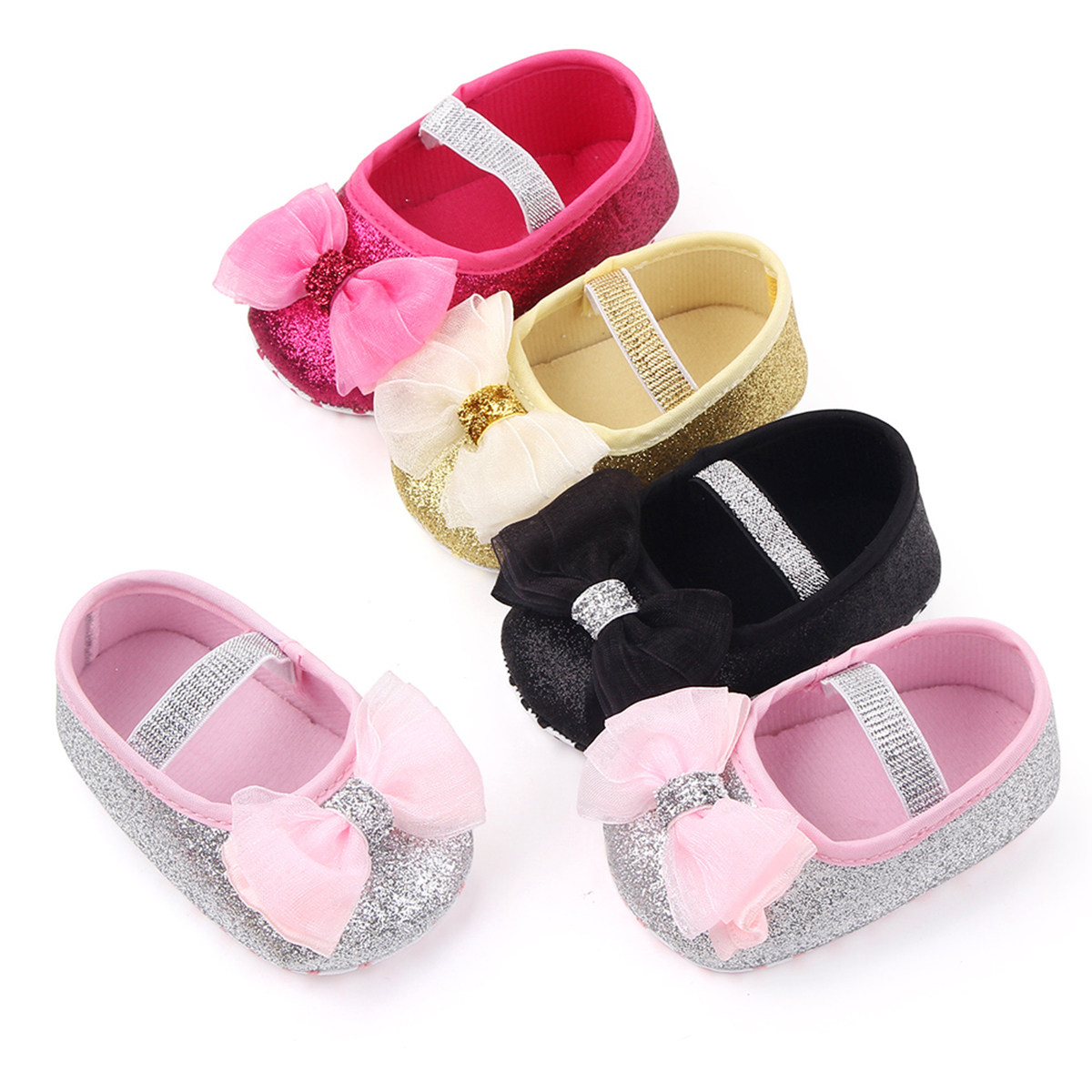 Infant Newborn Baby Girls Spring Summer Autumn Flats Glitte