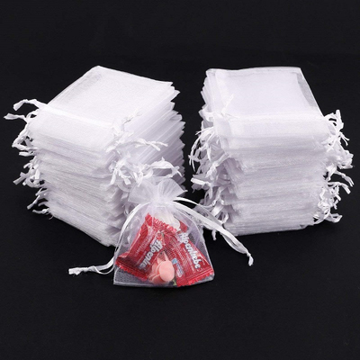 50pcs White Organza Bags 7x9 9x12 11x16 13x18CM Jewelry Part