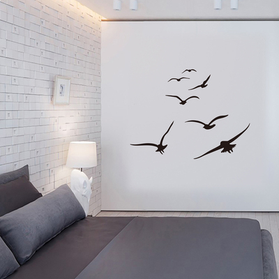 HonC A flock of seabirds Wall Stickers Living room bedroom H