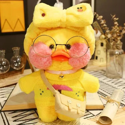 Cute LaLafanfan Cafe Duck Plush Toy  Kawaii Decorative Pillo