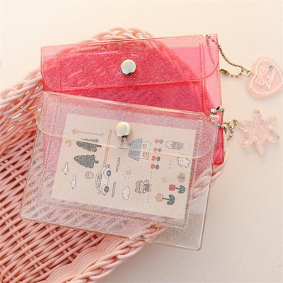 Fashion Transparent Waterproof Pvc Women Card Case Business
