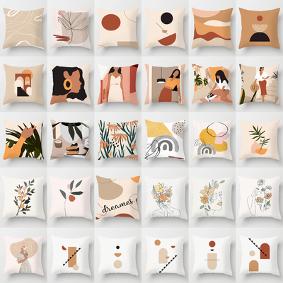 Brand New Nordic Simple Abstract Line Drawings Cushion Cases