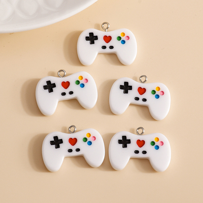 10pcs 28*21mm Enamel Mini Gamepad Charms DIY for Necklaces P