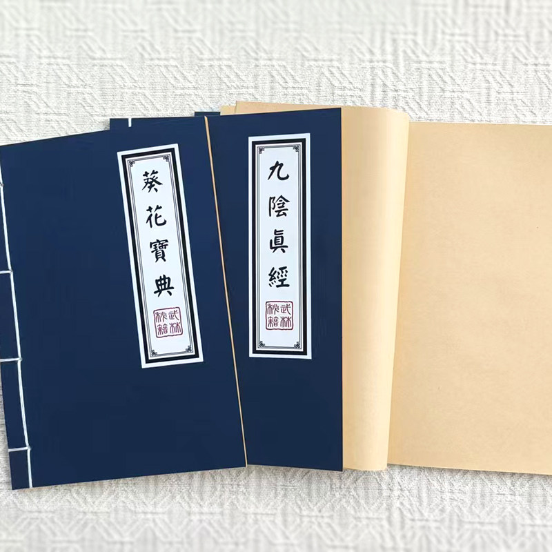创意武功秘籍笔记本18.5+13CM复古线装记事日记本武林秘籍可定制