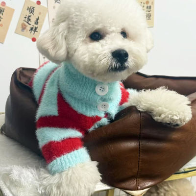 宠物衣服狗狗毛衣猫咪保暖毛衣条纹秋冬新款中小型犬比熊泰迪灵缇