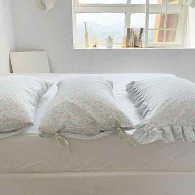 Matisse马蒂斯 原创碎花小玫瑰全棉枕套单人信封式枕罩花边蝴蝶结