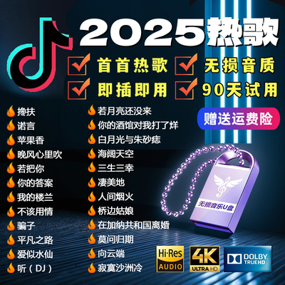 无损高清音乐正版车载U盘UBS3.0