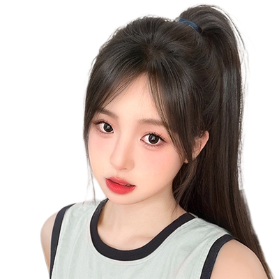 乐甜原生感修颜八字刘海假发片