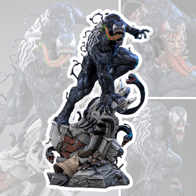 毒液Venom漫威神奇蜘蛛侠高精度GK手办3D打印[未上色白模]