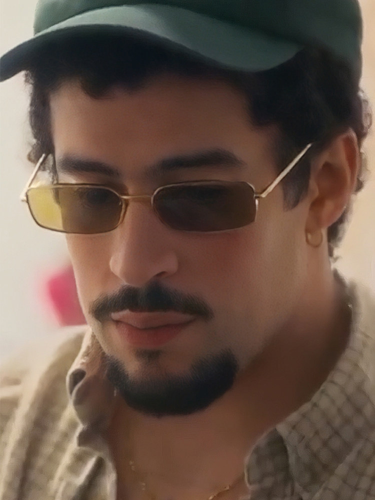 Badbunny2025 Sunglasses for Men, Handsome Metal Frame, Brown Sunglasses ...