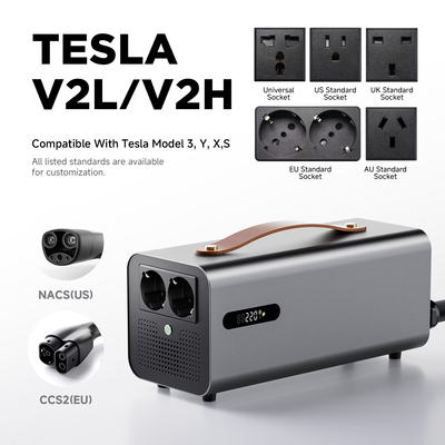 tesla V2L V2H CCS2 NACS 欧标美标澳洲香港韩国特斯拉外放电枪