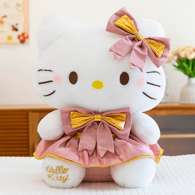 本物のぬいぐ可爱hello kitty公仔KT猫玩偶毛绒玩具抱枕生日礼物