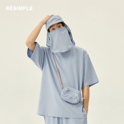 RESIMPLE简单点短袖t恤男基础款宽松纯色半袖女潮牌上衣夏季0685
