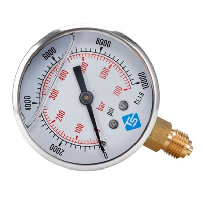 1/4 BSP BTM GLYCERINE FILLED PRESSURE VACUUM COMPOUND GAUGES