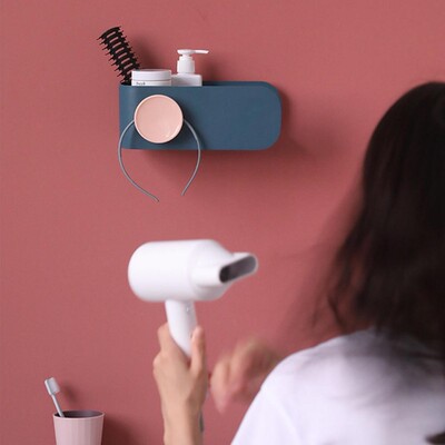 Durable 1 Set Anti-rust Wall Mountable Multi-use Hair Dryer