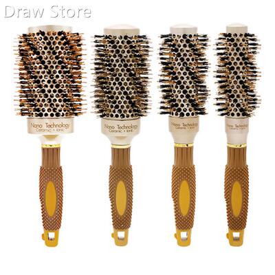 New Handle Nano Technology Ceramic Round Brush For Blow Dry
