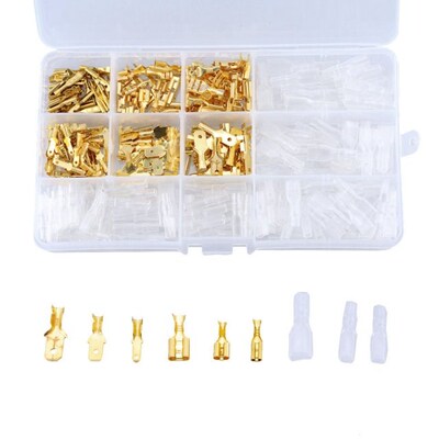 340PCS/BOX 2.8mm 4.8mm 6.3mm Female Male Spade Crimp Termina
