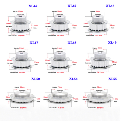 1PCS XL 44 Teeth To 60 Teeth Synchronous Wheel Process Bore