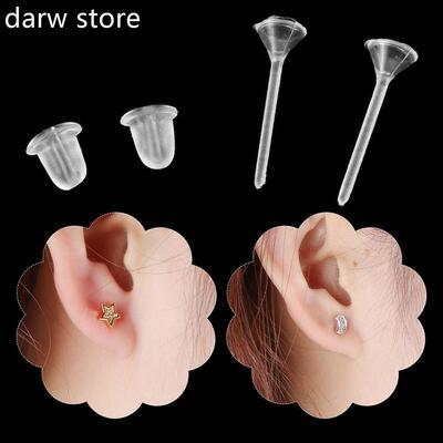 100 Pirs Plastic Earrri1ng Postas and Backs aClea Er Pins an