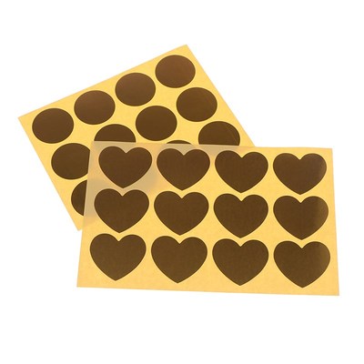 10Sheets Golden Sealing Sticker Gold Foil Thicked Paper Stic