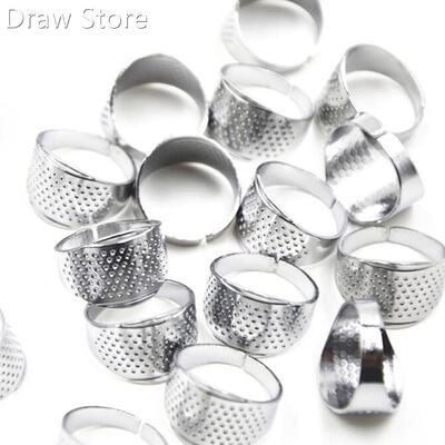 New 5pcs/set Silver Ring Thimble Finger Protector Household