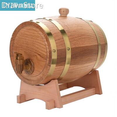 3L Vintage Wood Oak Timber Wine Barrel Dispenser for Whiskey