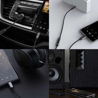 Type-C to 3.5mm Aux Cable Adapter for Cellphone Tablet Suppo