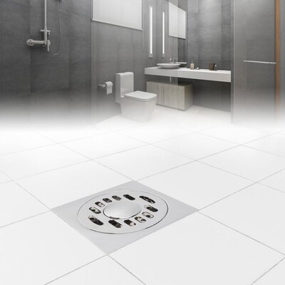 Copper Floor Drainer Square Shower Drain Cover Odor-resistan