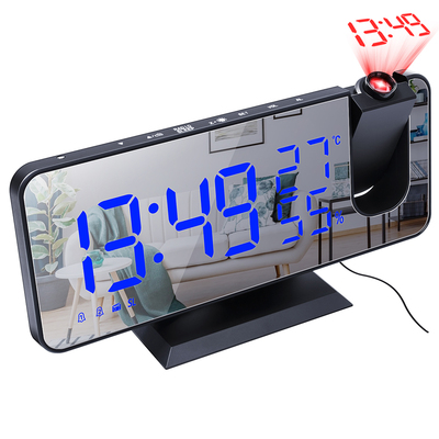 LED Digital Alarm Clock Projection Watch Table Electronic De