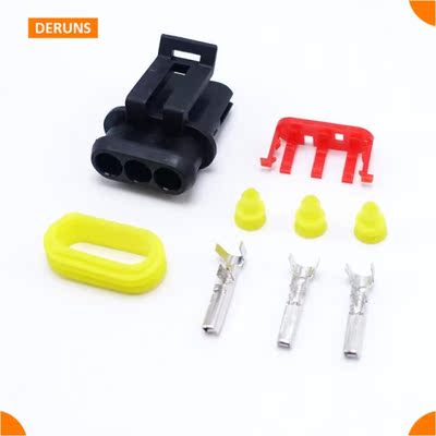 3 Pin/Way 10 Kits Female Waterproof Electrical Wire Connecto