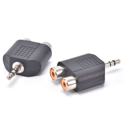 2PCS/lot 3.5mm Stereo Male Audio Jack To 2 RCA Female Adapto