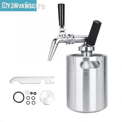 2L Stainless Steel Nitrogen Keg Coffee Barrel Home Brew Coff