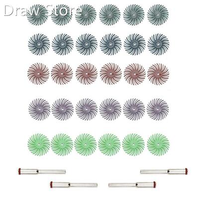 30Pcs 1 Inch Radial Bristle Disc Set with 4Pcs Mandrels 适用