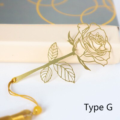 Metal Leaf Bookmark Hollowed Out Brass Leaf Vein Cultural Cr