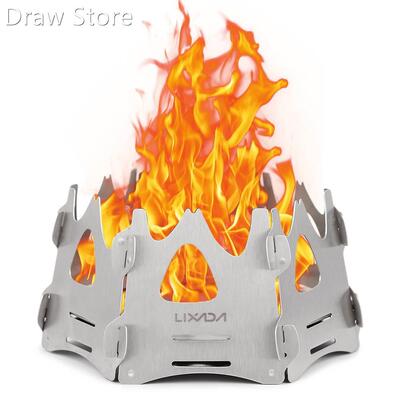 Lixada Outdoor Stove Folding Mini Stove Camping Wood Stove
