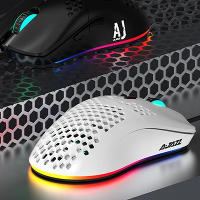 Ajazz AJ390 Laptop Wired Gaming Mouse Home Travel Hollow Des