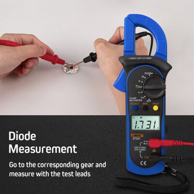 Digital Clamp Multimeter ST-201 True RMS LCD Multifuction Oh